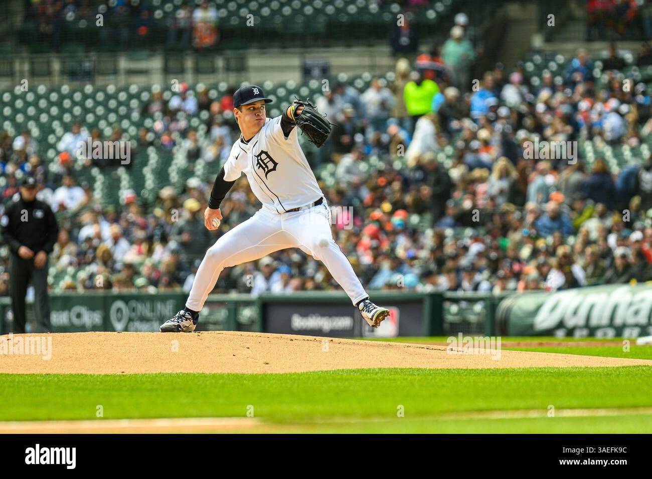 DETROIT, MI - APRIL 06: Detroit Tigers Starting pitcher Jackson Jobe ...