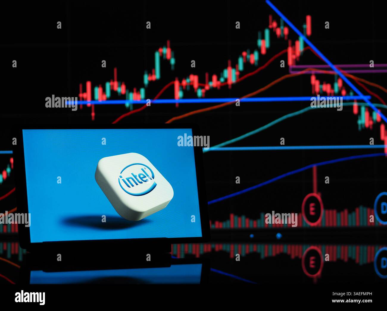 Germany. 6th Apr, 2025. In this photo illustration, Intel Corporation ...