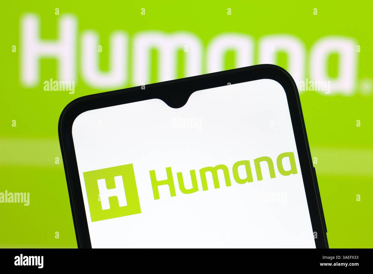 Canada. 6th Apr, 2025. In this photo illustration, the Humana logo is ...