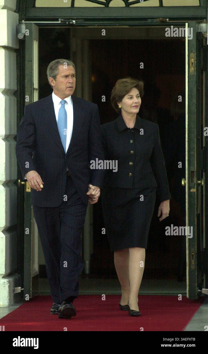 Mar 28, 2001; Washington, DC, USA; US President GEORGE W. BUSH & First ...