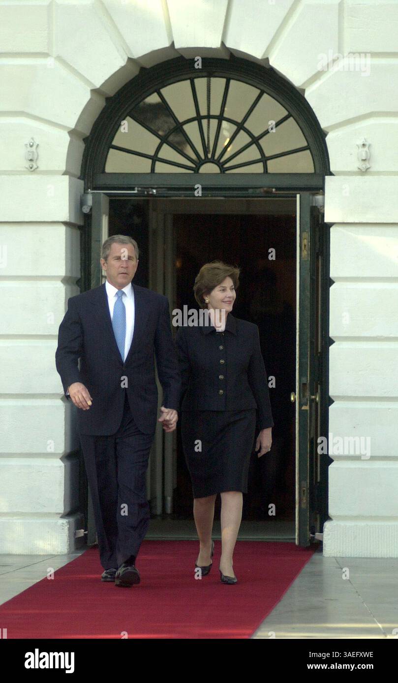 Mar 28, 2001; Washington, DC, USA; US President GEORGE W. BUSH & First ...