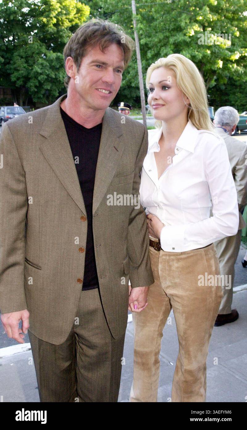 Jul 28, 2001; Southampton, New York, USA; Actor DENNIS QUAID & new ...