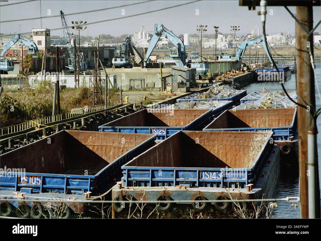 Nov 14, 2001; Staten Island, NY, USA; Wreckage of the destroyed World ...