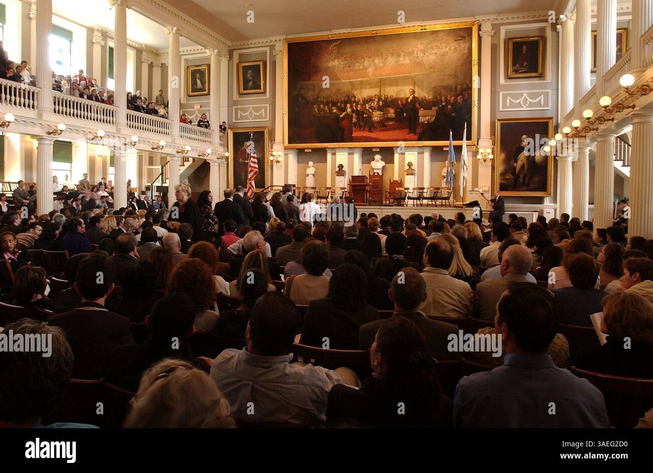 May 03, 2003 - Boston, Massachusetts, USA - A US citizenship swearing ...