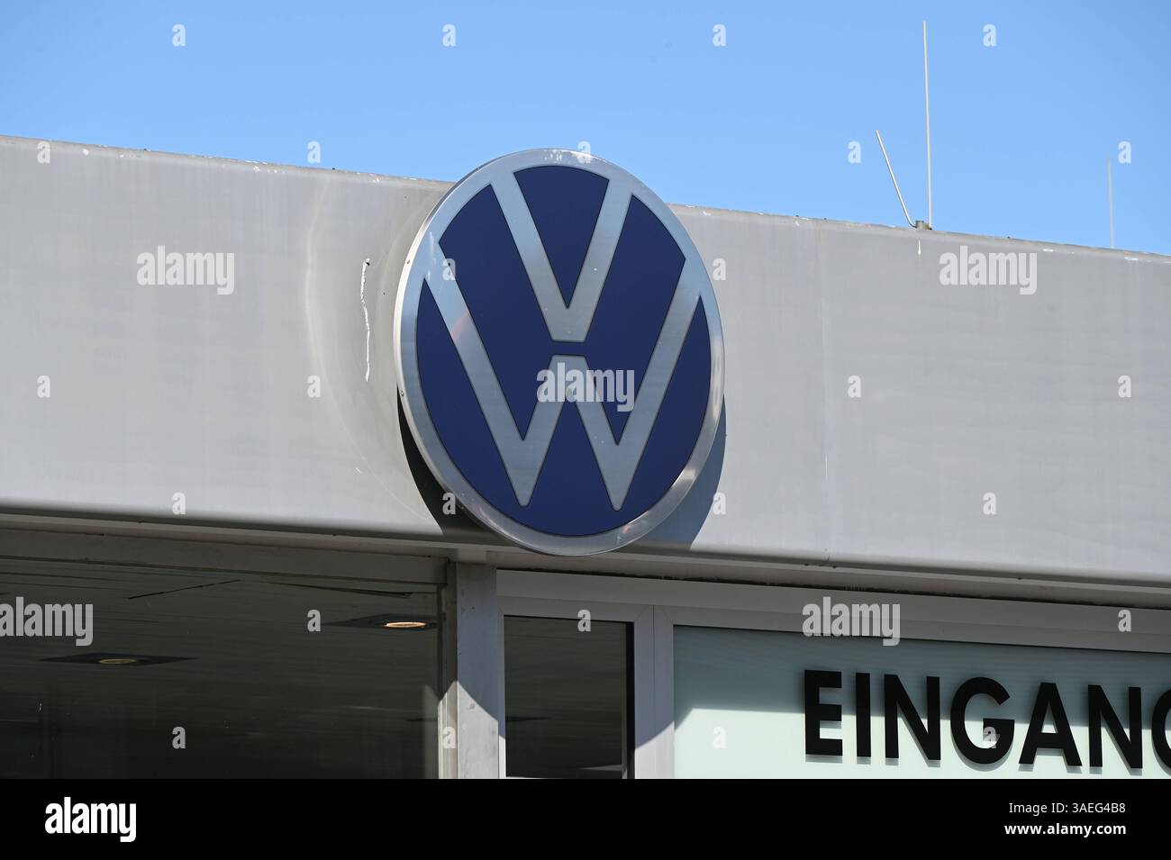 Logo, Schriftzug deutschen Autohersteller VW Volkswagen *** Logo ...