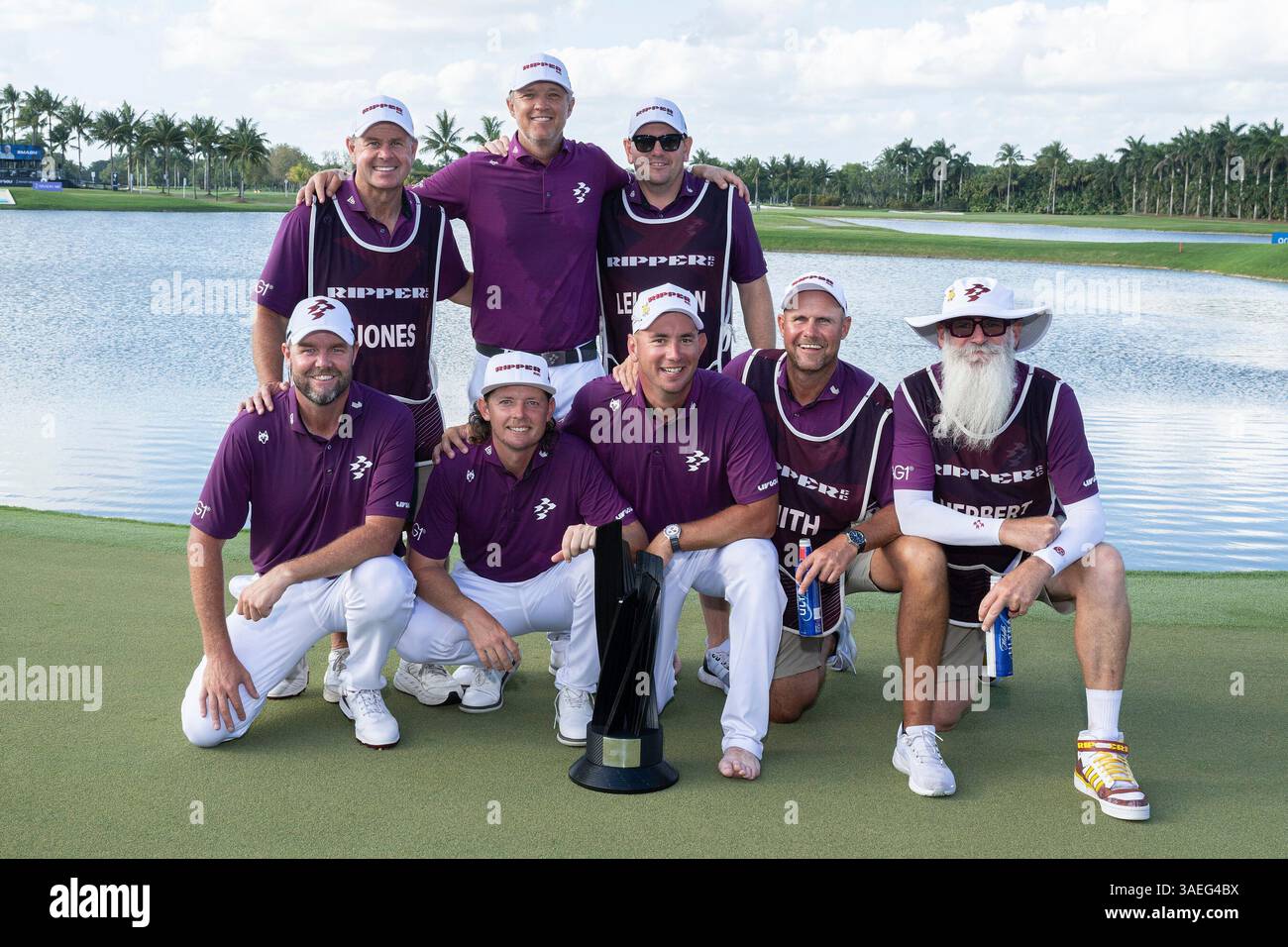 First place team champions, caddie, Lance Bailey, Matt Jones of Ripper ...