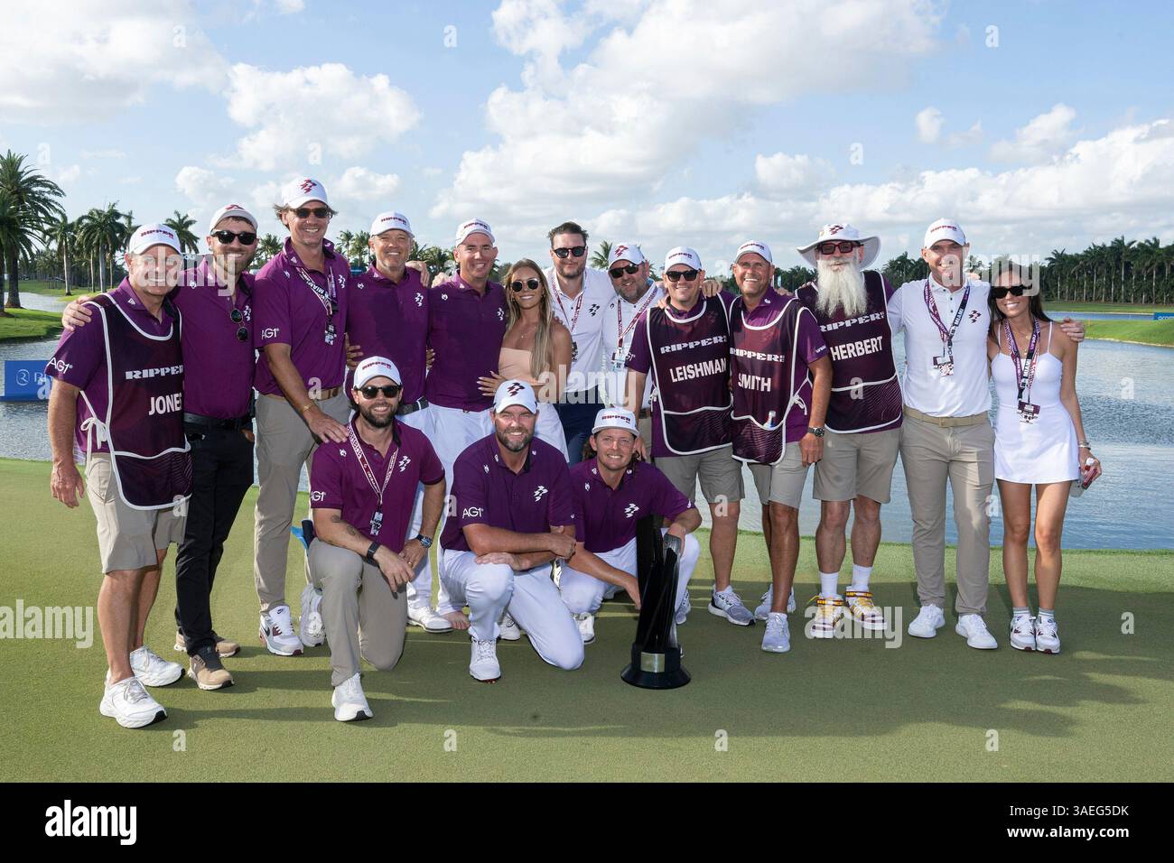 Matt Jones of Ripper GC, Lucas Herbert of Ripper GC, Marc Leishman of ...