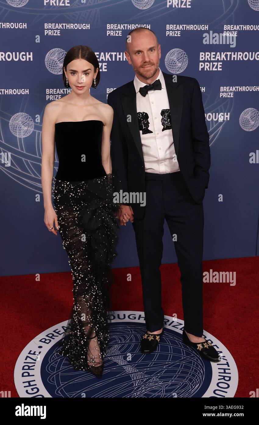 Lily Collins, Charlie McDowell attend the 11th Breakthrough Prize ...
