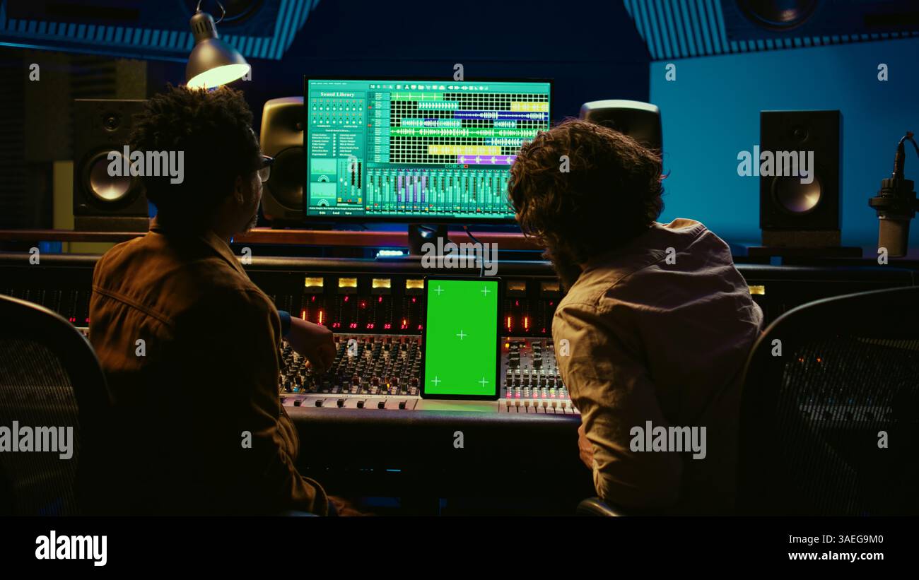 Team producer artist tablet hi-res stock photography and images - Alamy