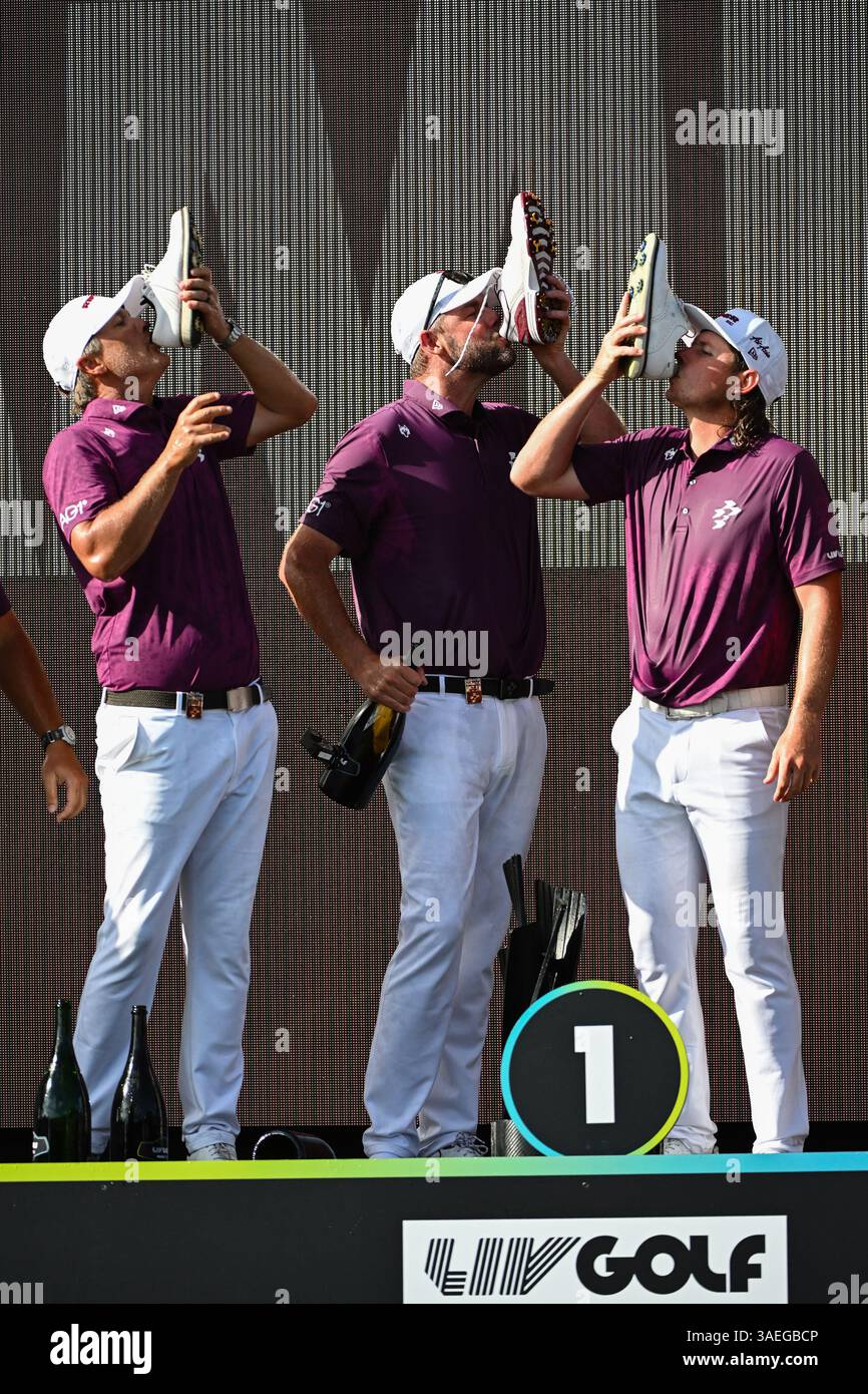 Doral, USA. 06th Apr, 2025. Left to right: Matt Jones of the Ripper GC ...