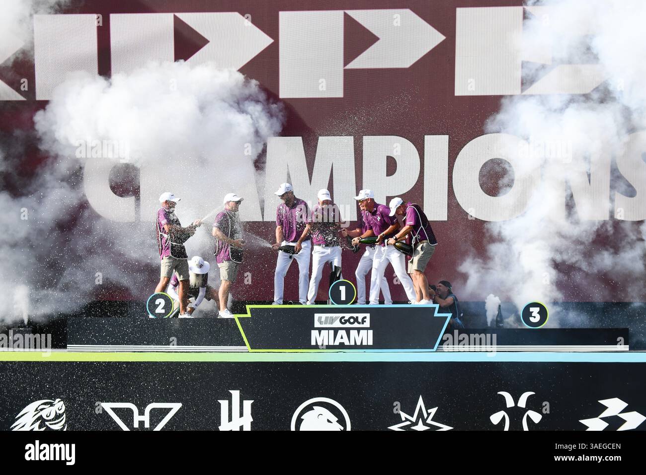 Doral, USA. 06th Apr, 2025. The Ripper GC team celebrate their team win ...