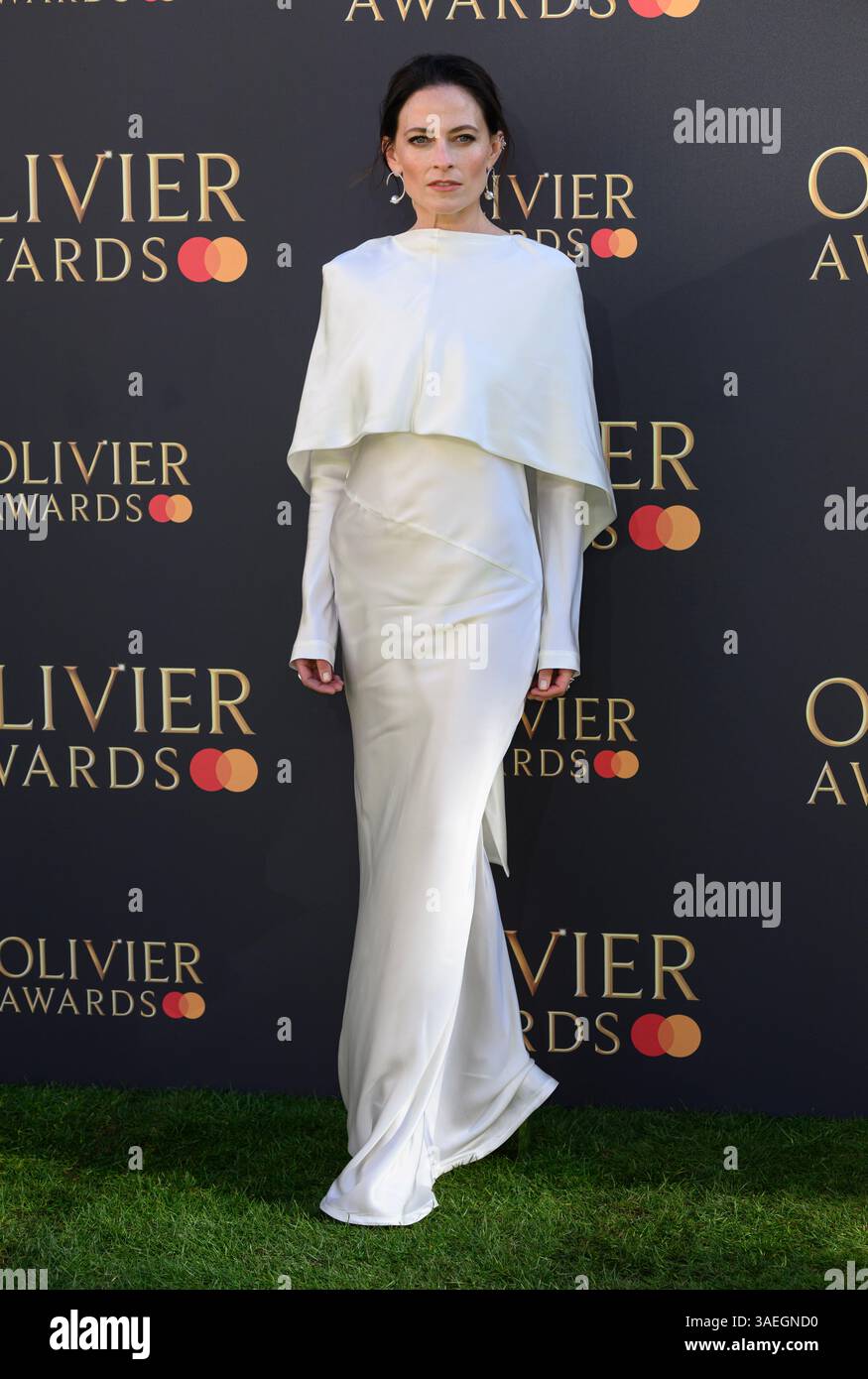 London, UK. April 6th, 2025. Lara Pulver arriving at The Olivier Awards ...
