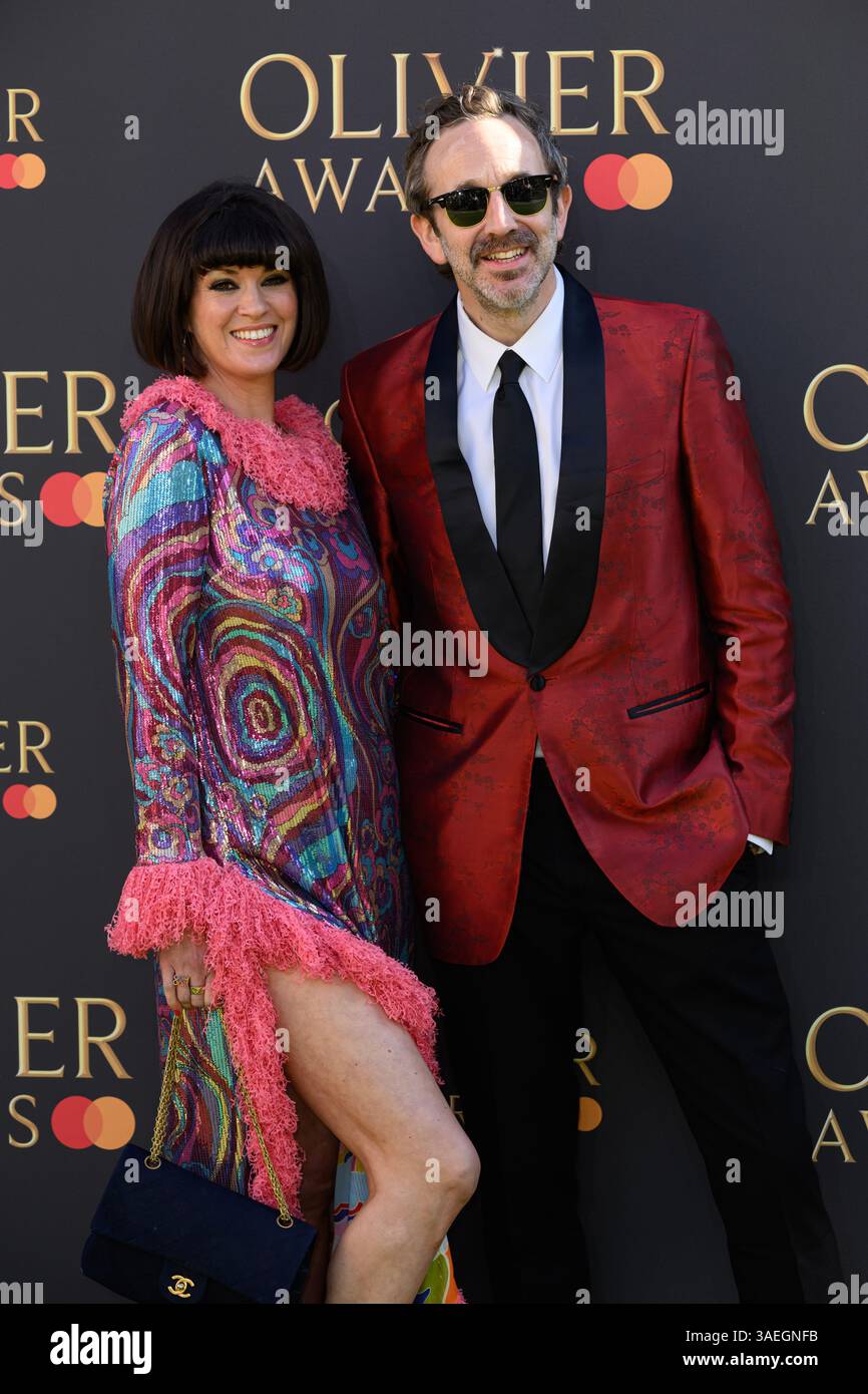 London, UK. April 6th, 2025. Chris O'Dowd and Dawn O'Porter arriving at ...