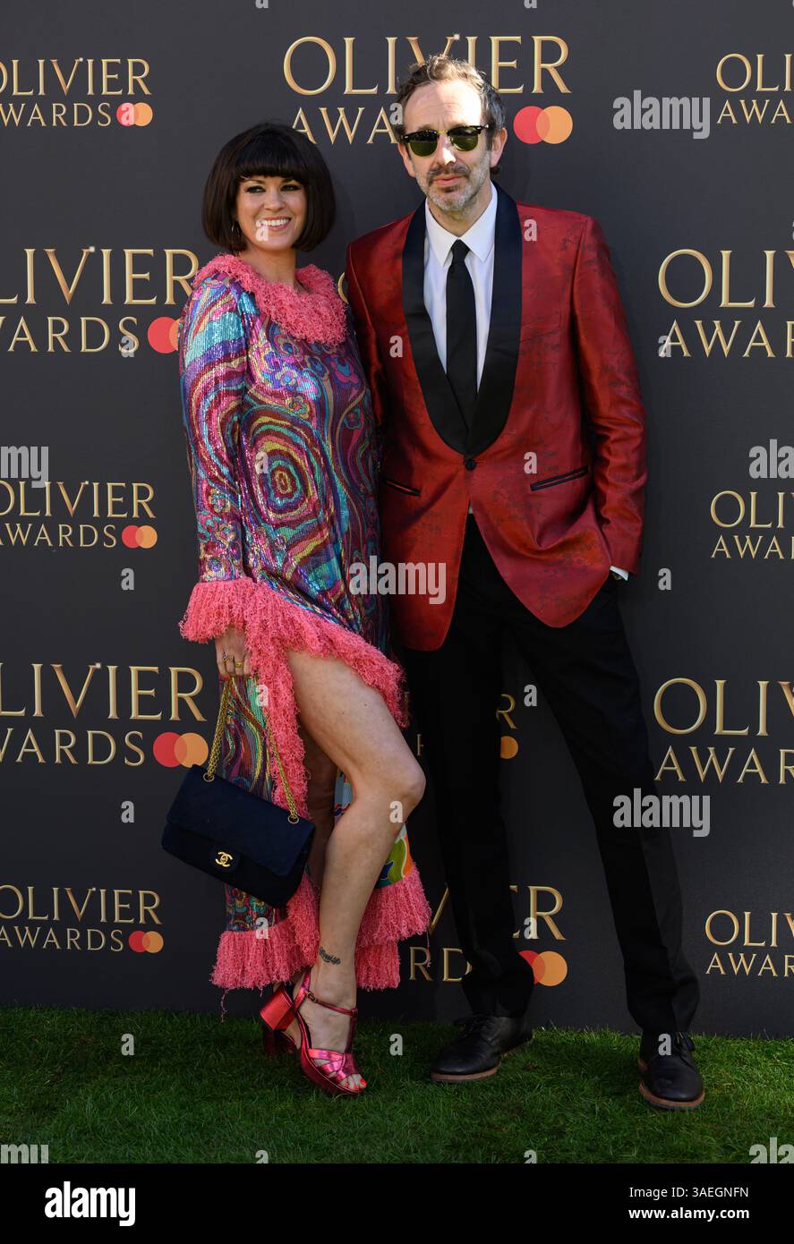 London, UK. April 6th, 2025. Chris O'Dowd and Dawn O'Porter arriving at ...