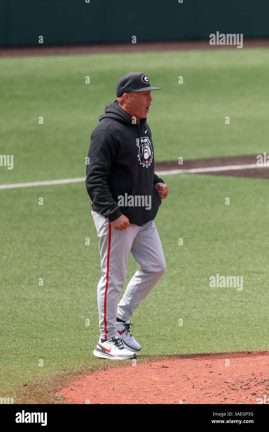 AUSTIN, TX - APRIL 06: Georgia head coach Wes Johnson walks to the ...