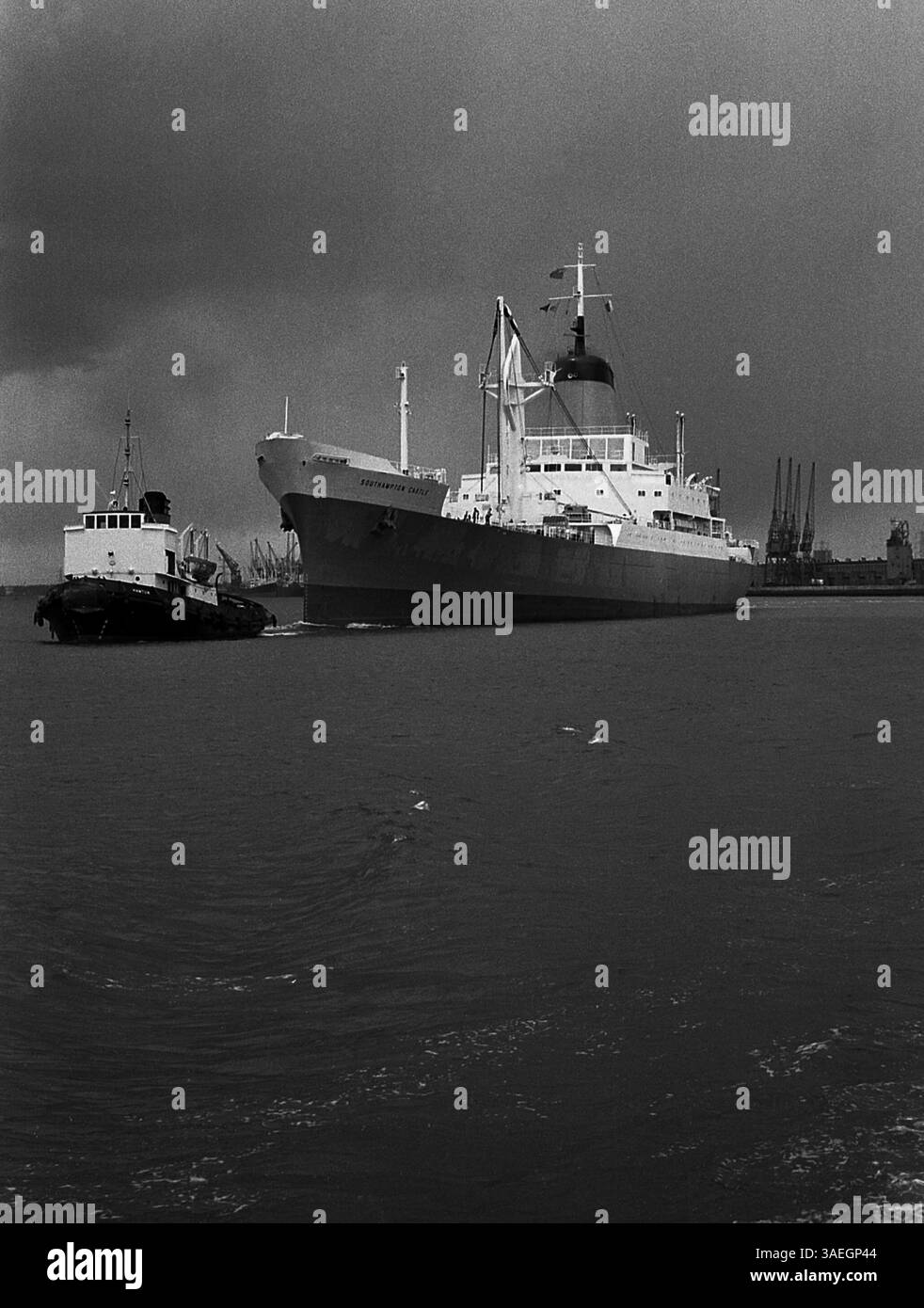 Red funnel docks Black and White Stock Photos & Images - Alamy