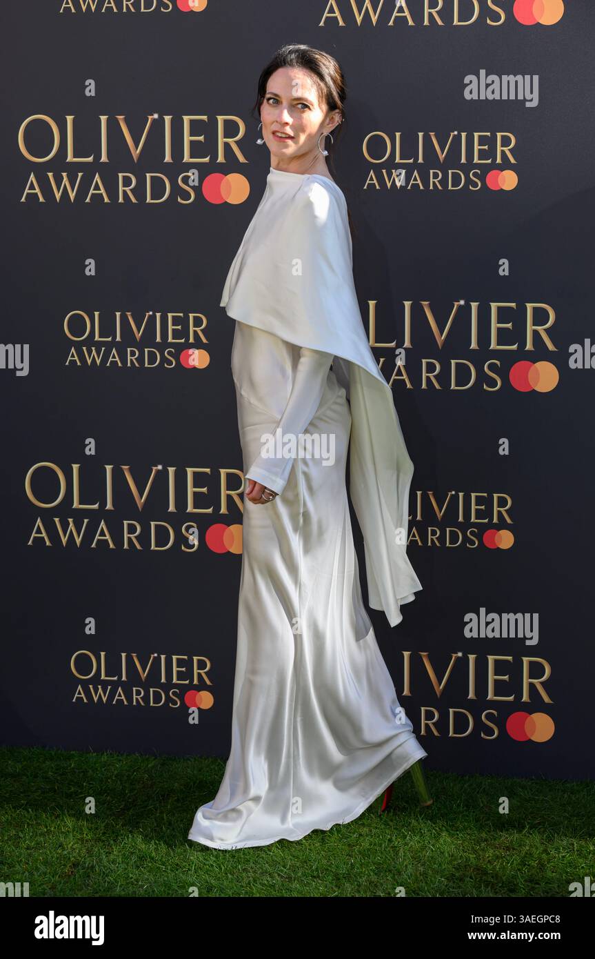 London, UK. April 6th, 2025. Lara Pulver arriving at The Olivier Awards ...