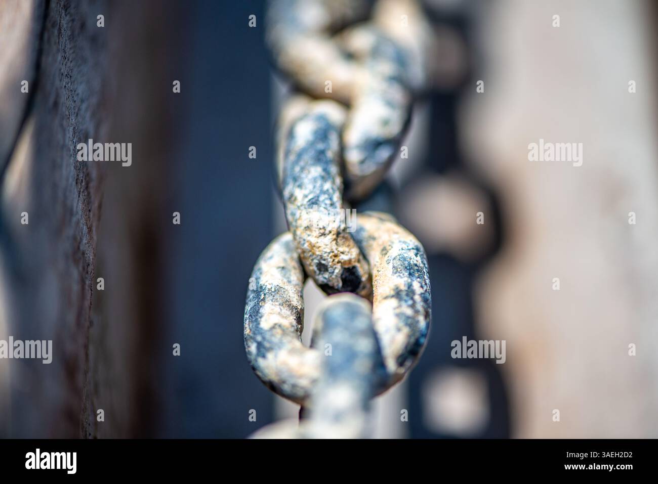 A detailed macro photograph capturing the corroded texture of a rusty ...