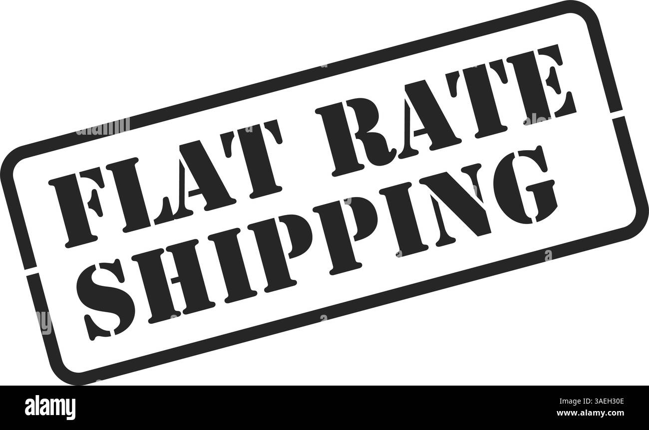 Flat rate shipping rubber stamp vector isolated Stock Vector Image ...