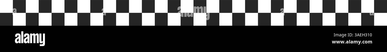 Black checkered line pattern as a seamless repeating banner for racing ...