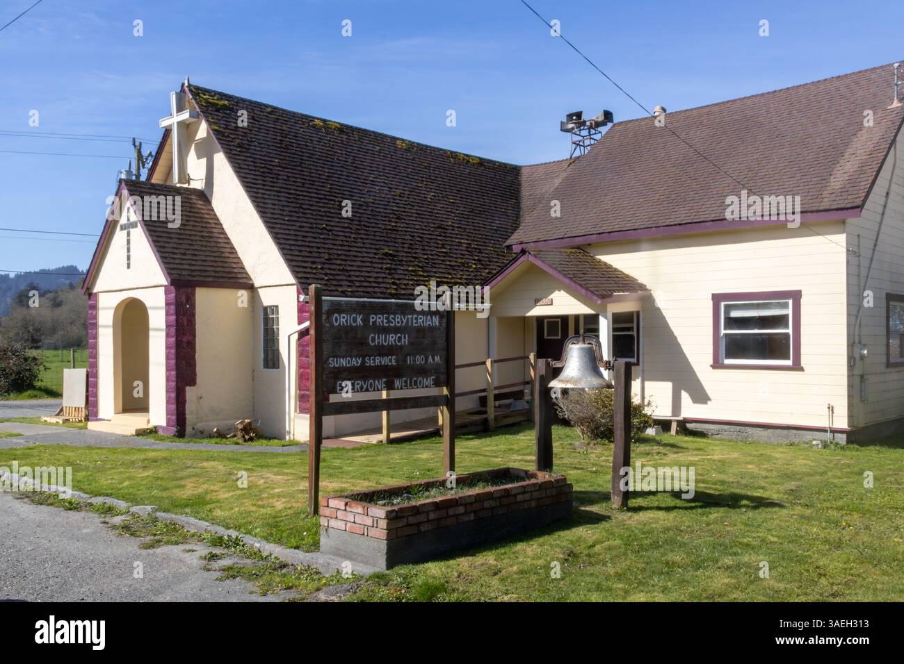 Orick CA USA March 11 2025 - Presbyterian Church along highway 1 Stock ...