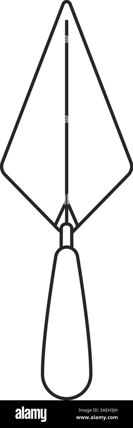 Metal construction trowel used for drywall, plaster, concrete and more ...