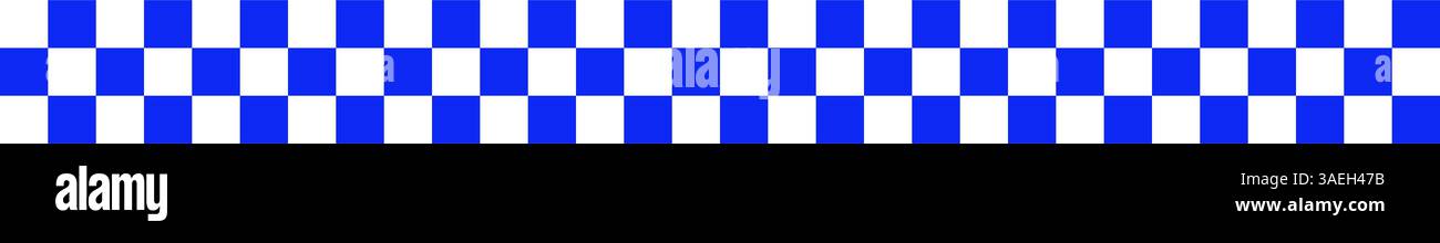 Blue chequered pattern as a seamless repeating banner for police line ...