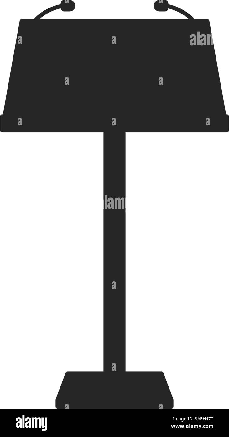 Modern rostrum, podium or lectern icon from behind for public speaking ...