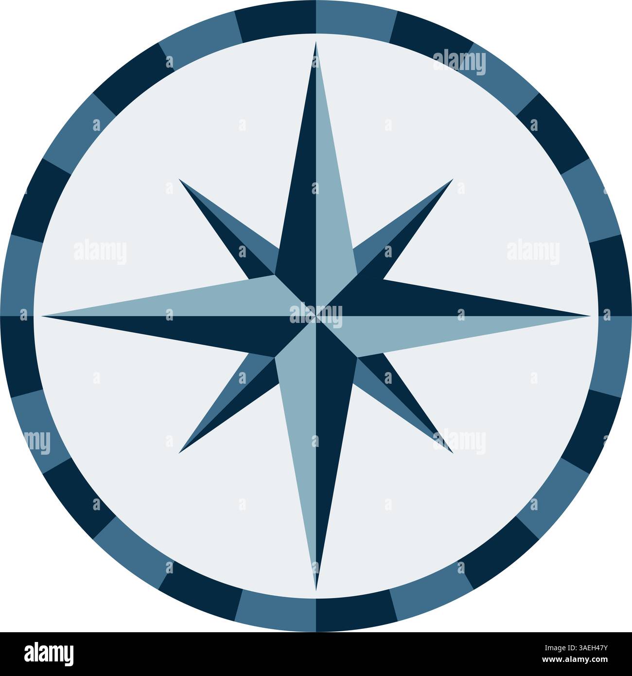 Nautical star symbol for marine navigation compass work in vector Stock ...