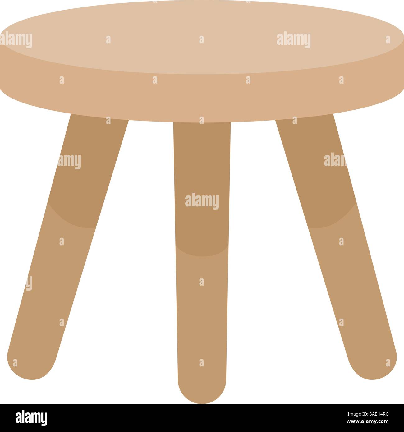 Simple wooden three legged stool in vector Stock Vector Image & Art - Alamy