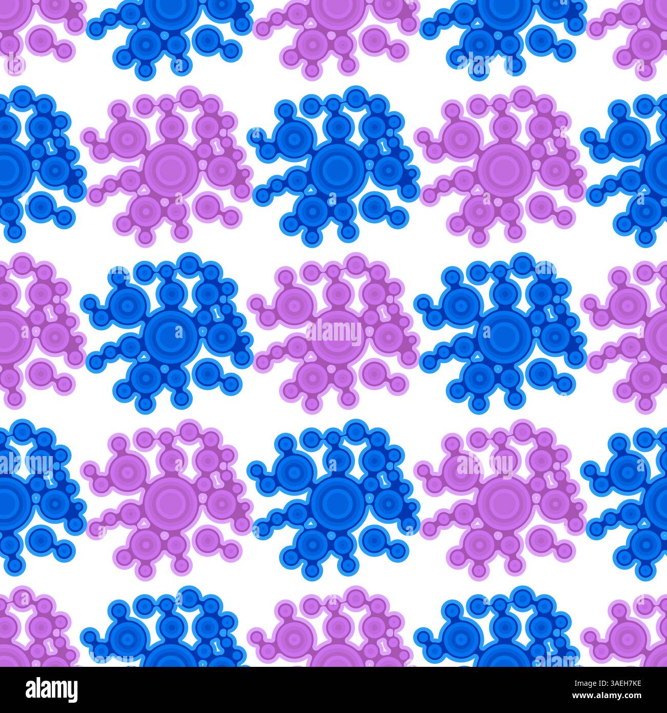 Vector Meta ball Connect Dot Set. Blue Pink Seamless Molecule chain ...