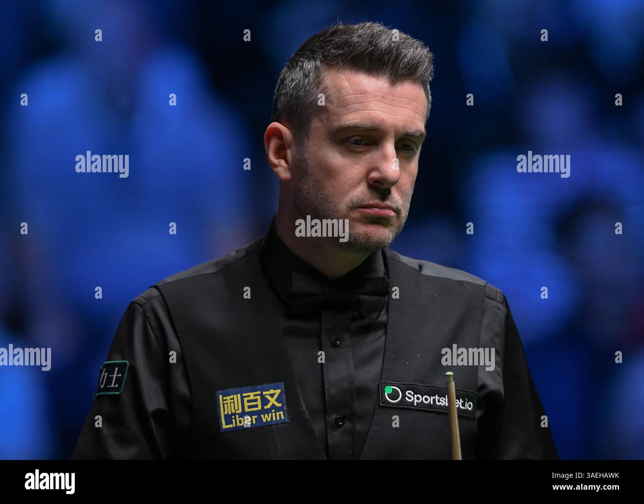 Manchester, UK. 6th Apr, 2025. Mark Selby during the John Higgins vs ...