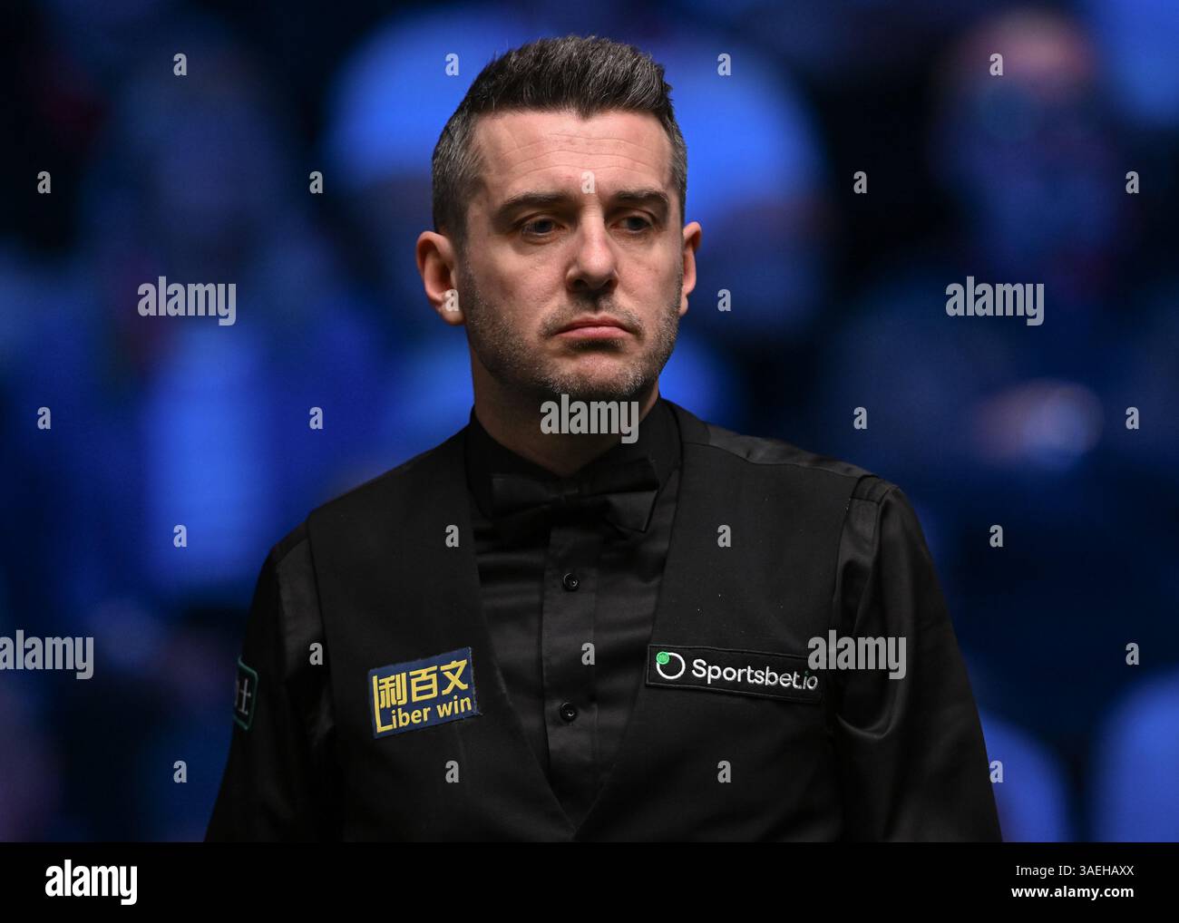 Manchester, UK. 6th Apr, 2025. Mark Selby during the John Higgins vs ...