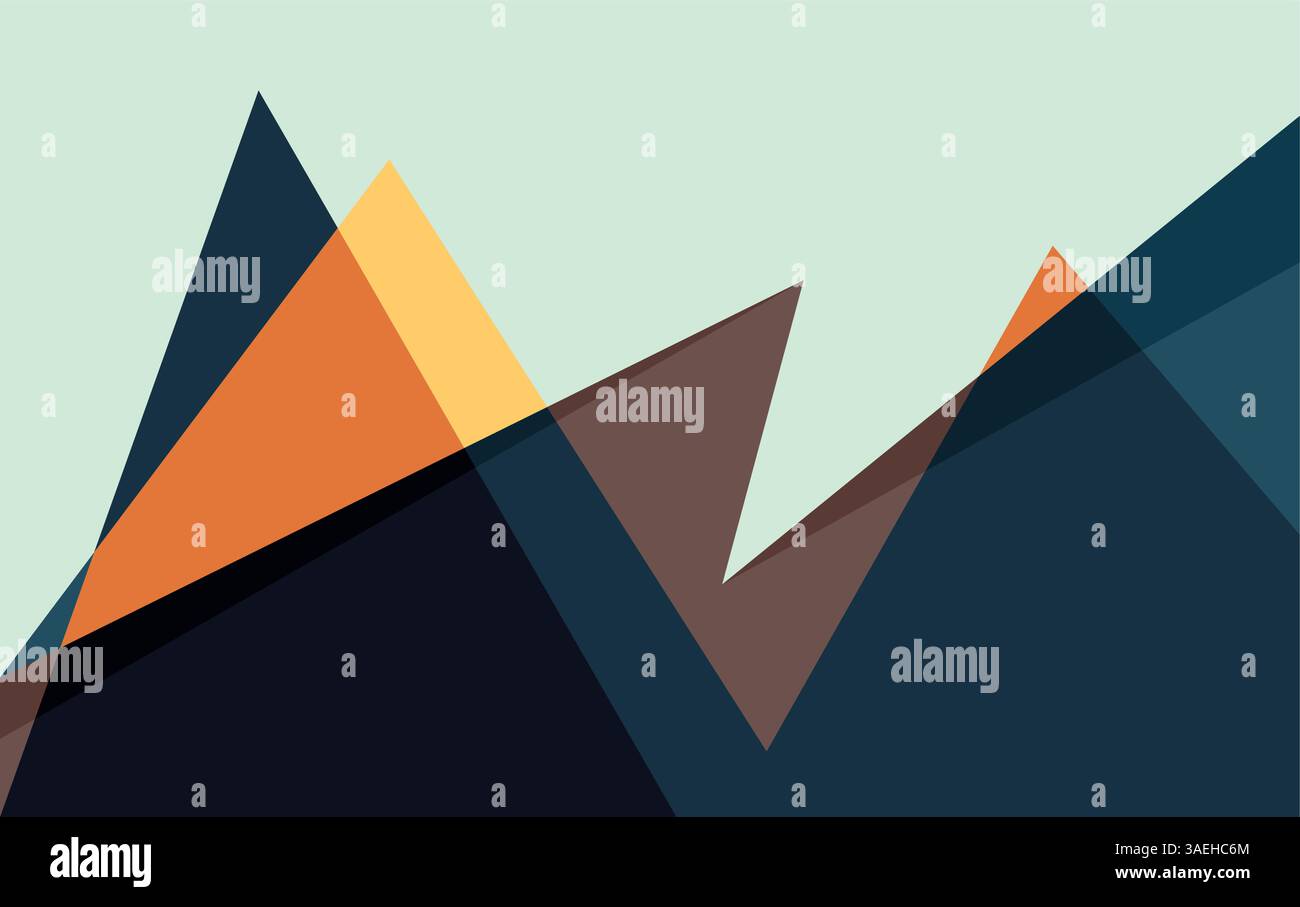 Mountain Modern geometric background with bold colourful vector shapes ...
