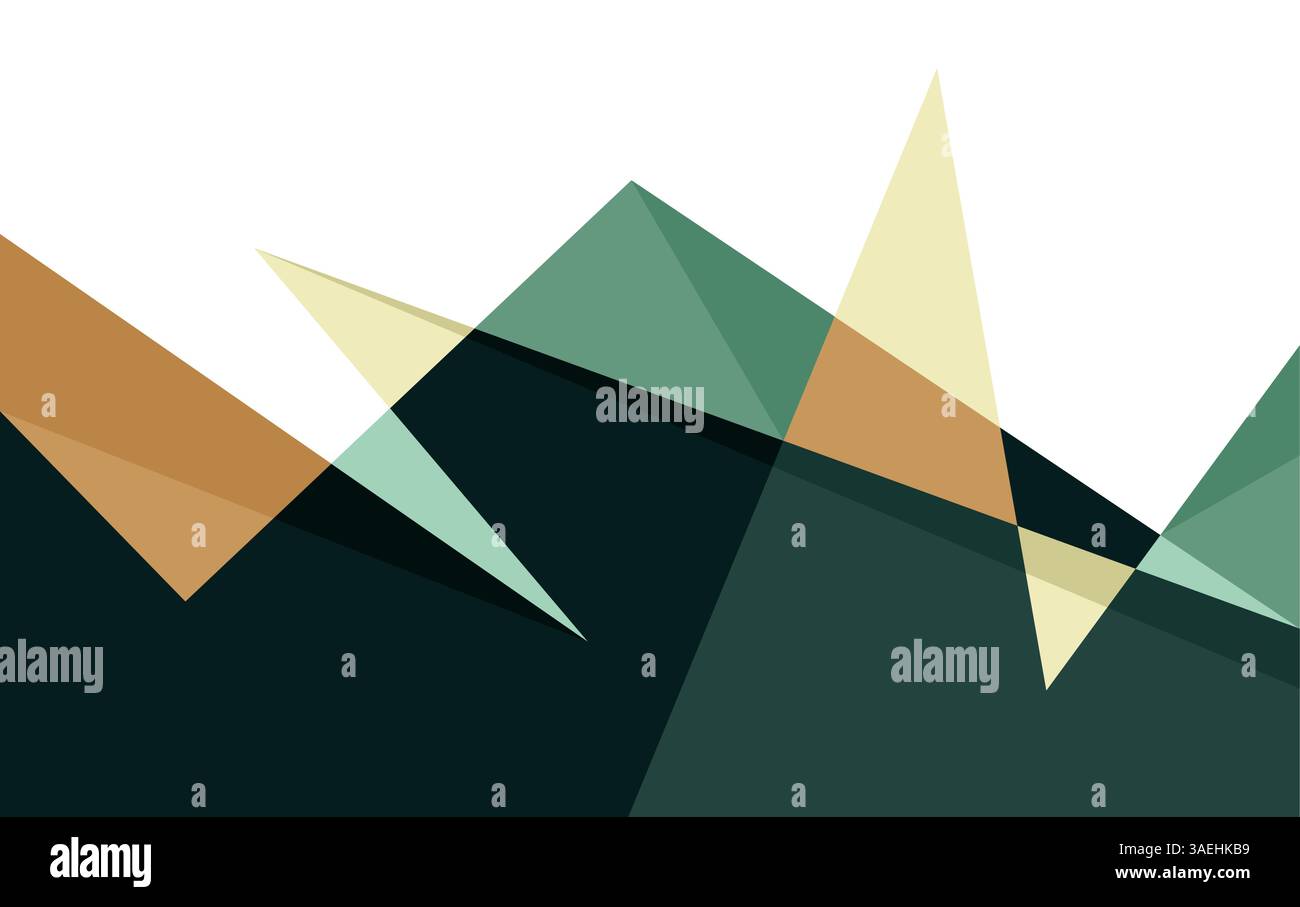 Abstract Mountain background with triangles and colorful geometric ...