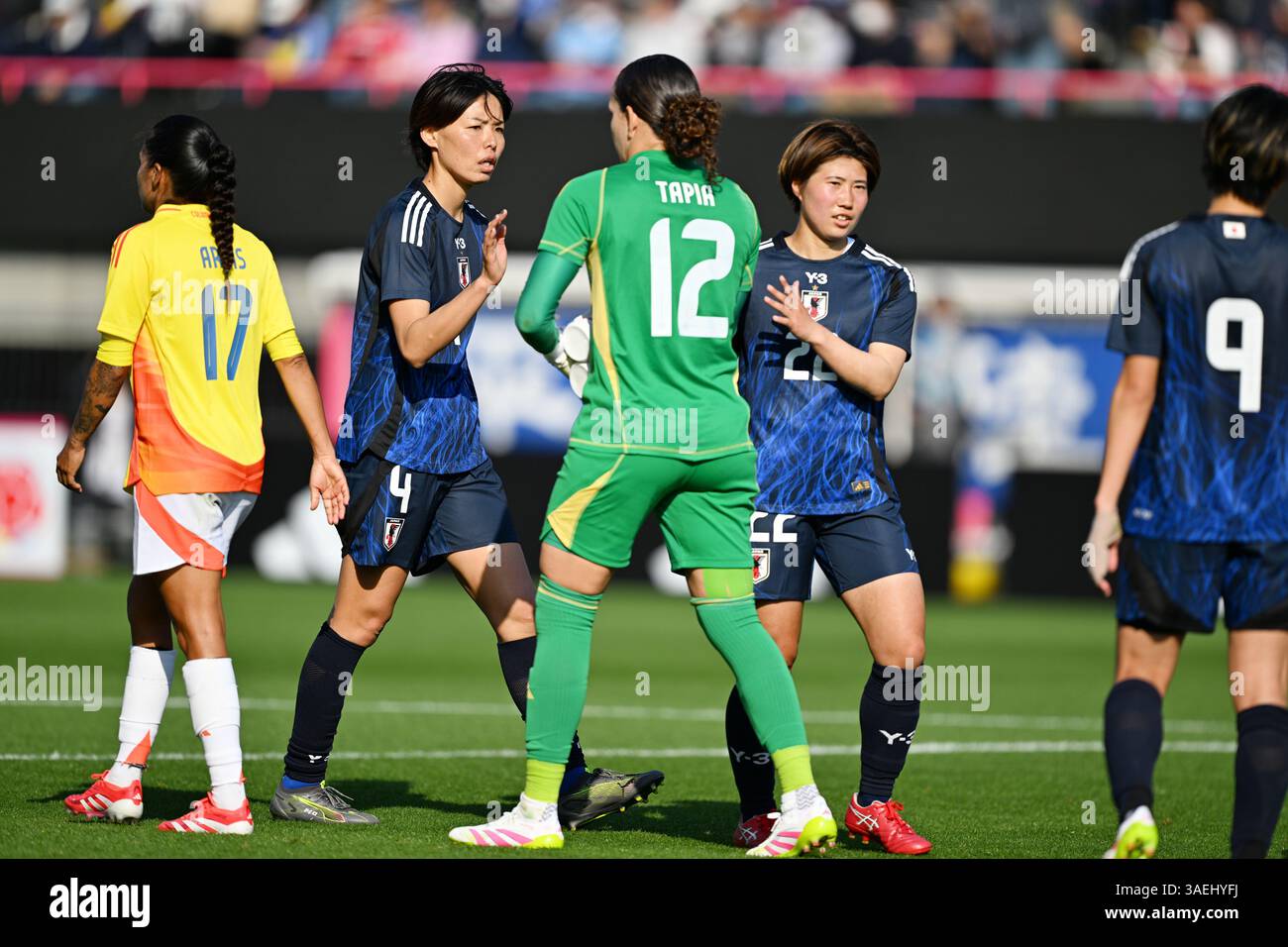 Osaka, Japan. Credit: MATSUO. 6th Apr, 2025. (L-R) Saki Kumagai (JPN ...