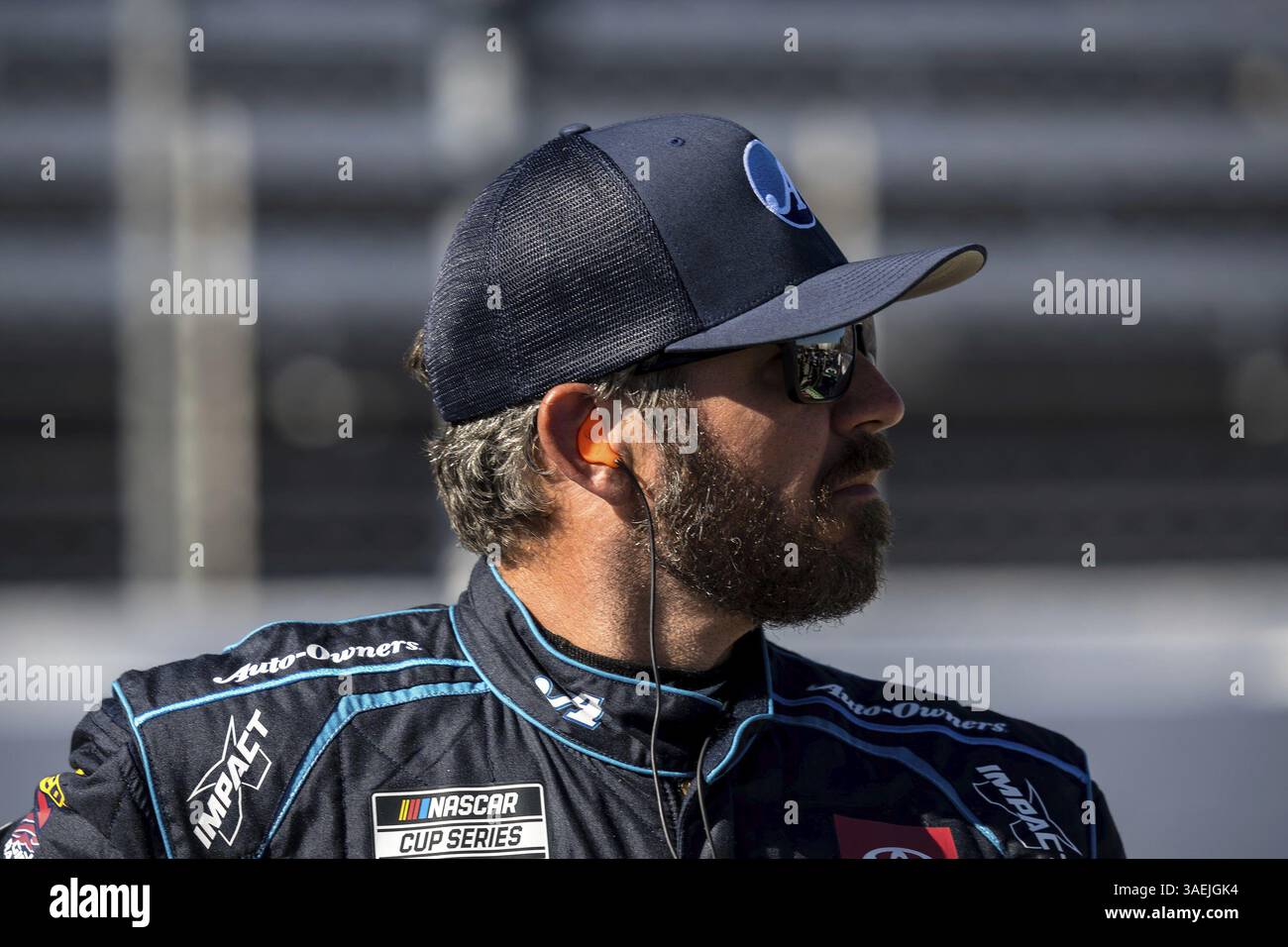 NASCAR Cup Series driver, MARTIN TRUEX JR (19) of Mayetta, NJ, prepares ...