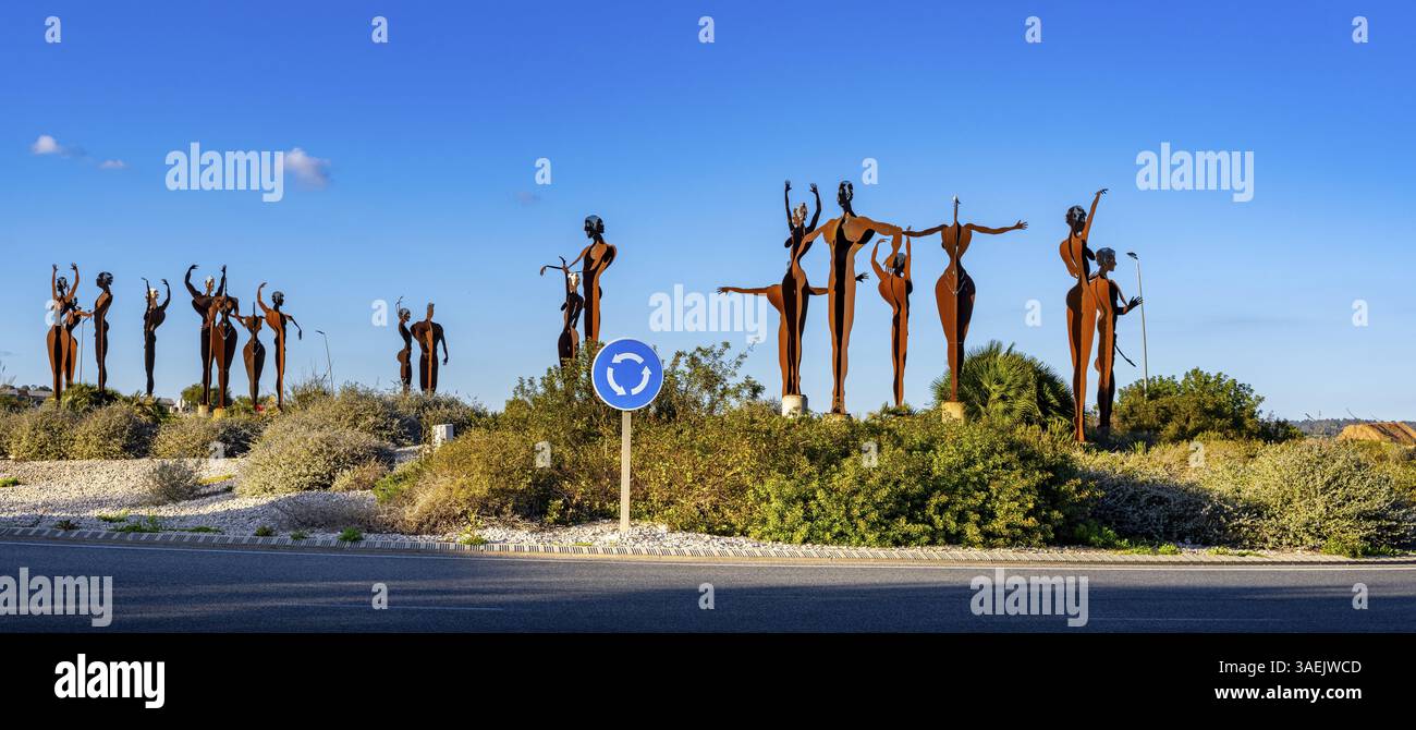 Art in the roundabout, Majorca, Spain, Europe Stock Photo - Alamy