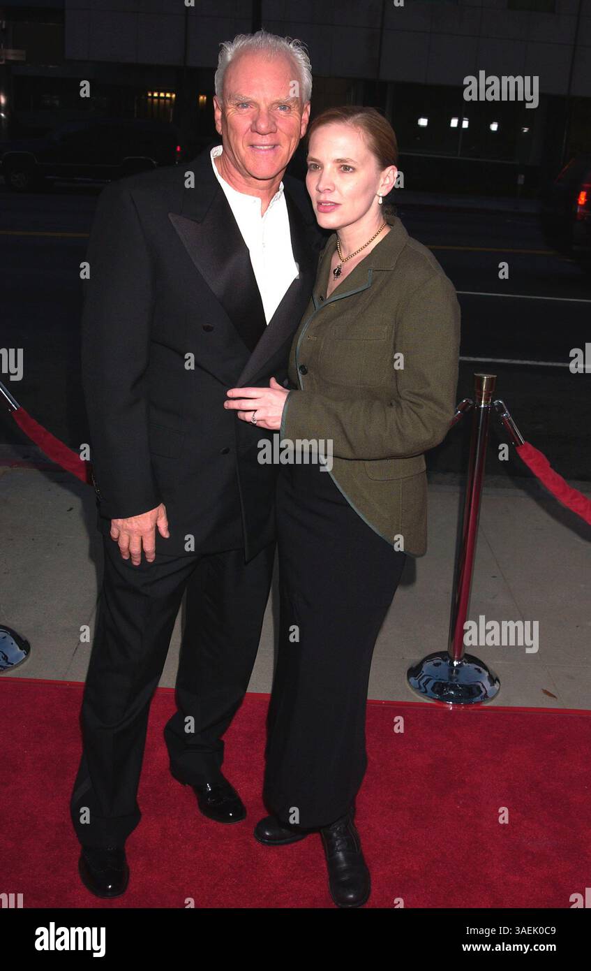 Apr 19, 2004; Los Angeles, CA, USA; Actor MALCOLM McDOWELL and wife ...