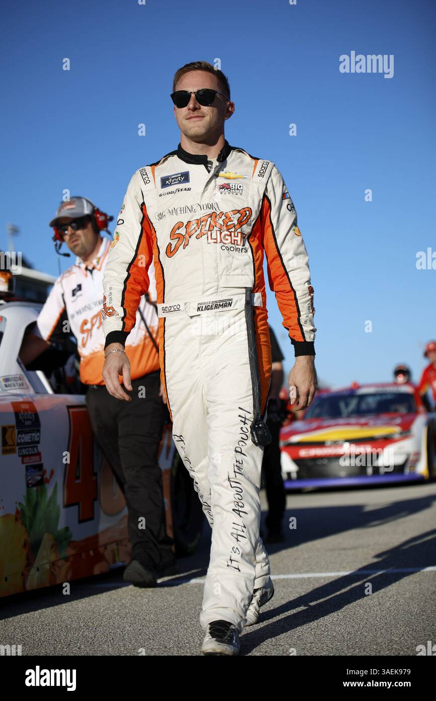 PARKER KLIGERMAN (48) gets ready to qualify for the Credit One NASCAR ...