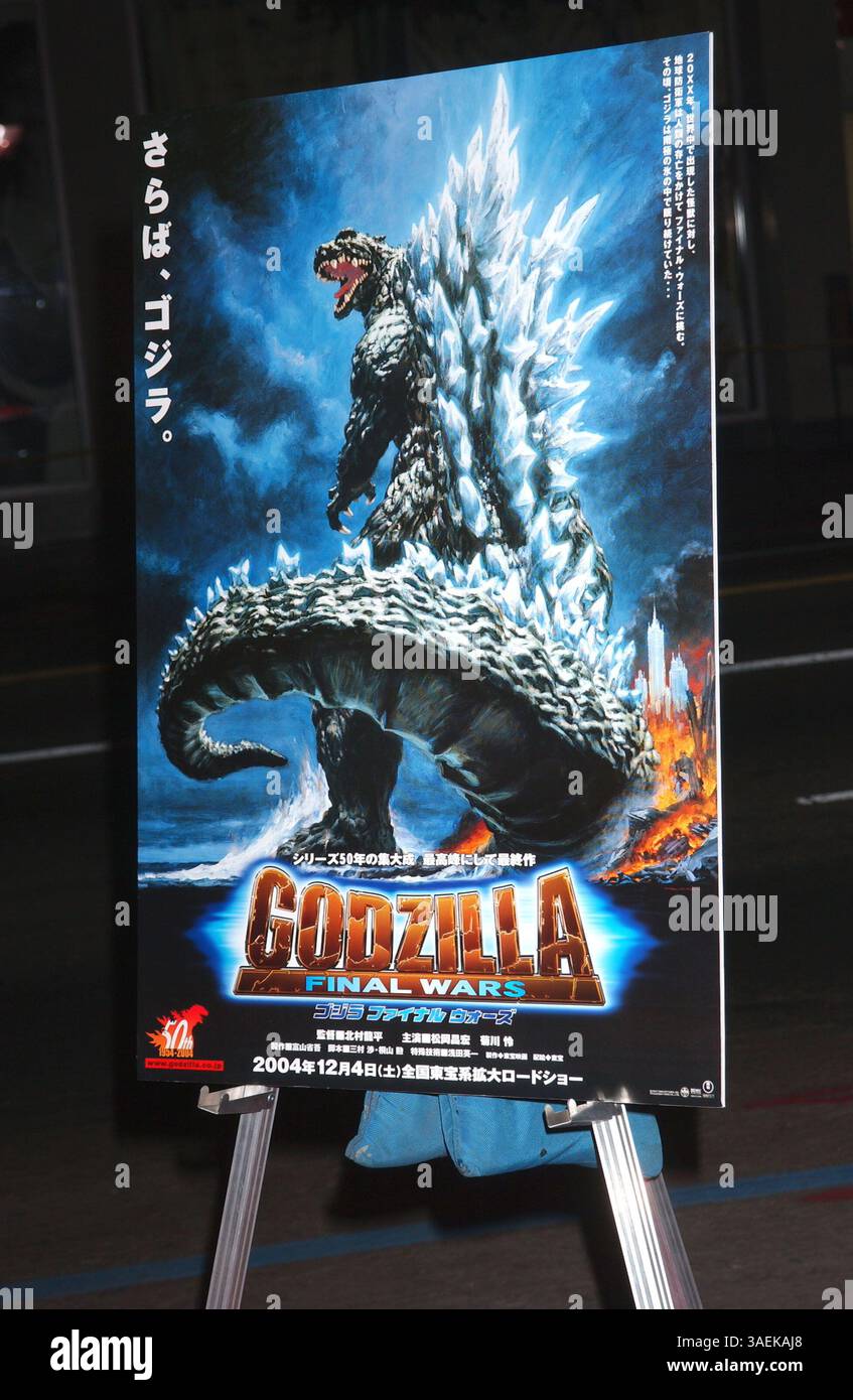 Nov 29, 2004; Hollywood, USA; Poster from the movie at the 'Godzilla ...