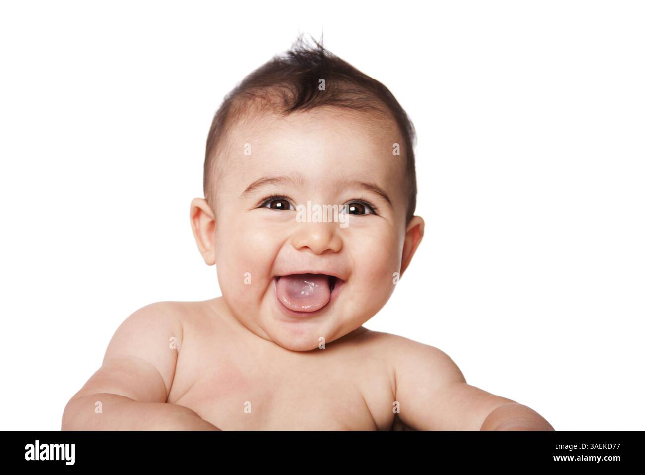Beautiful expressive adorable happy cute laughing smiling baby infant ...