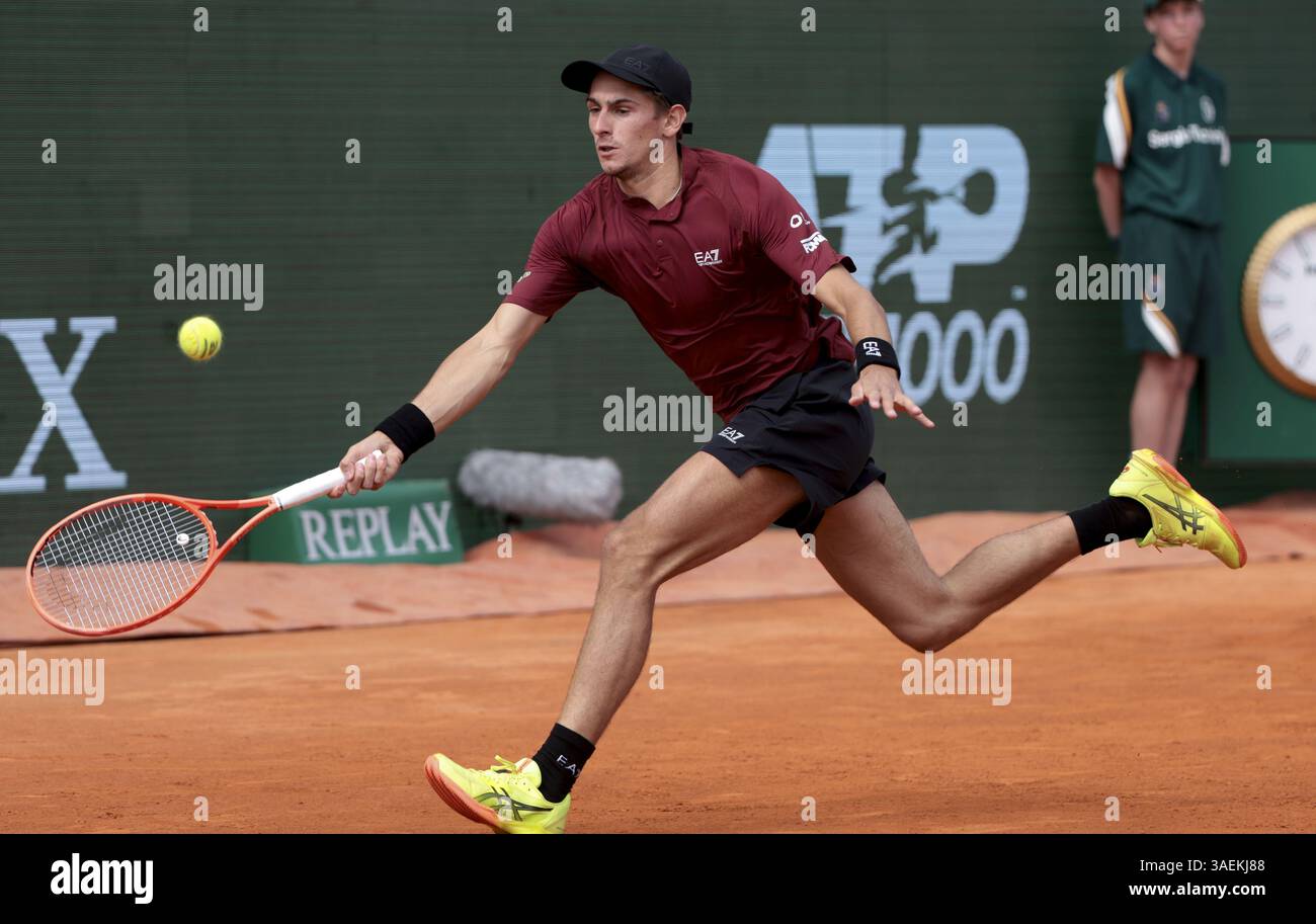 Matteo Arnaldi of Italy during day one of the Rolex Monte-Carlo Masters ...