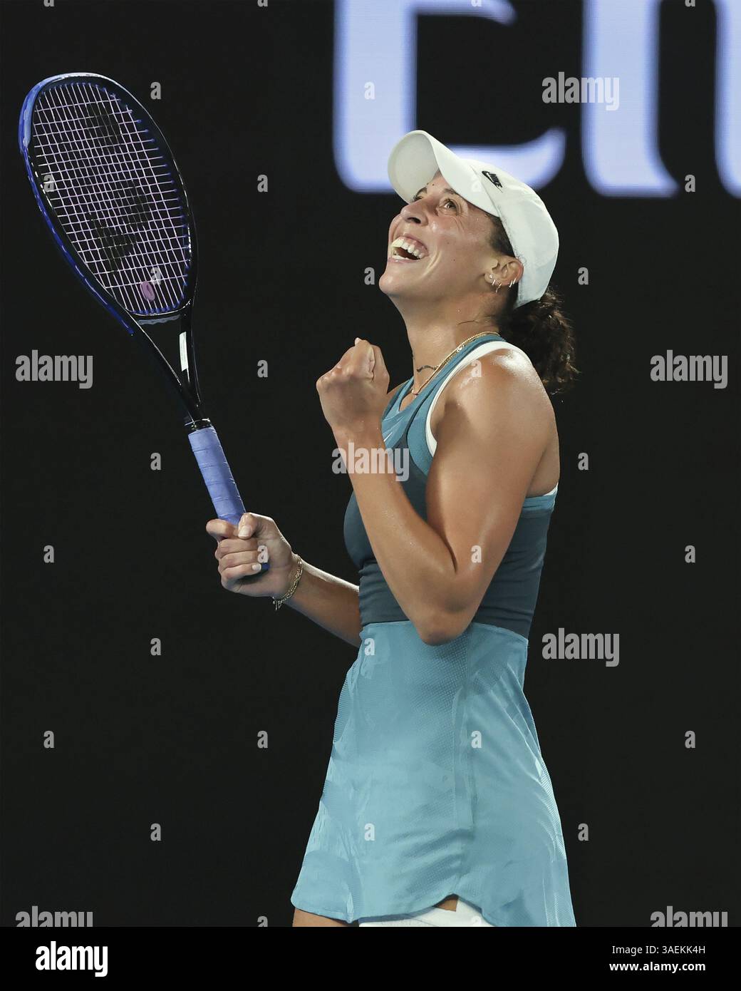 American tennis player Madison Keys (USA) celebrates at the Australian ...