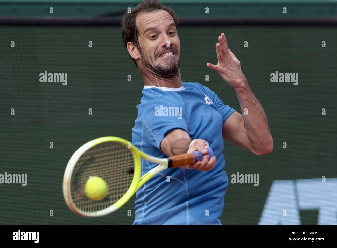 Richard Gasquet of France during day one of the Rolex Monte-Carlo ...