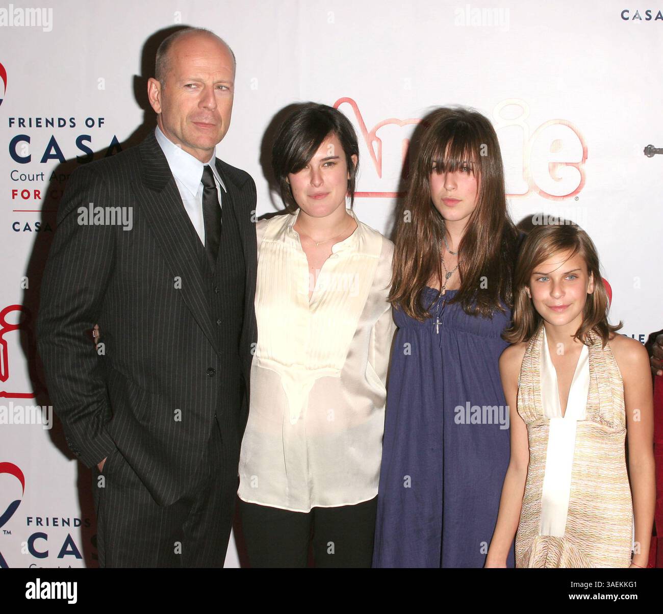 Oct 04, 2005; Los Angeles, CA, USA; Actor BRUCE WILLIS and daughters ...