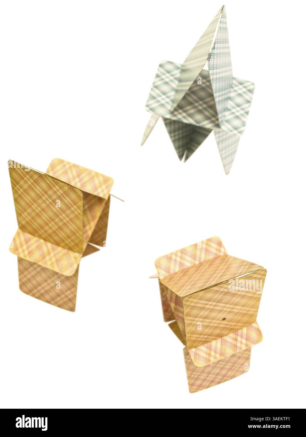 Three isolated houses Cut Out Stock Images & Pictures - Alamy