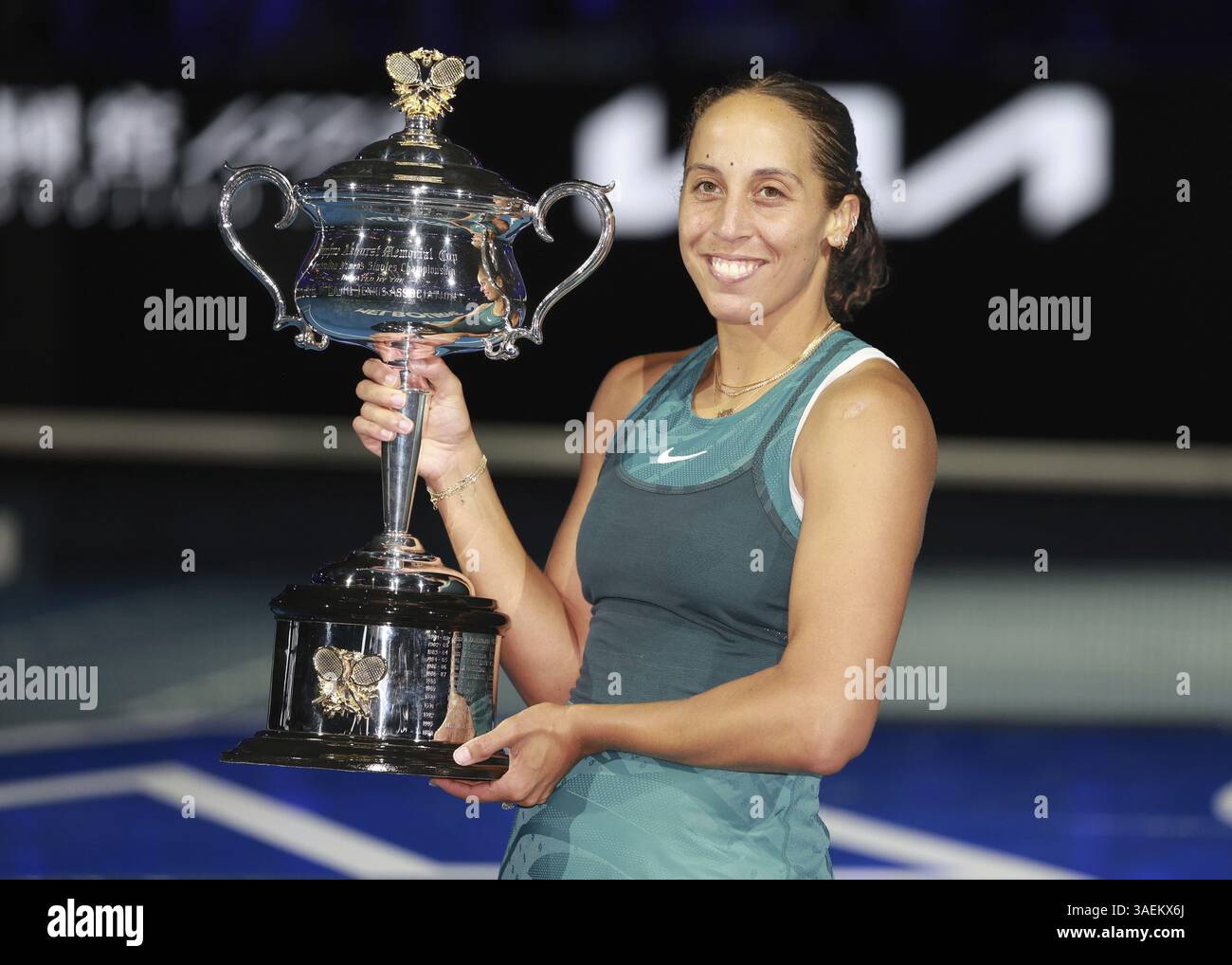 Winner of the Australian Open 2025 Madison Keys (USA) posing with ...