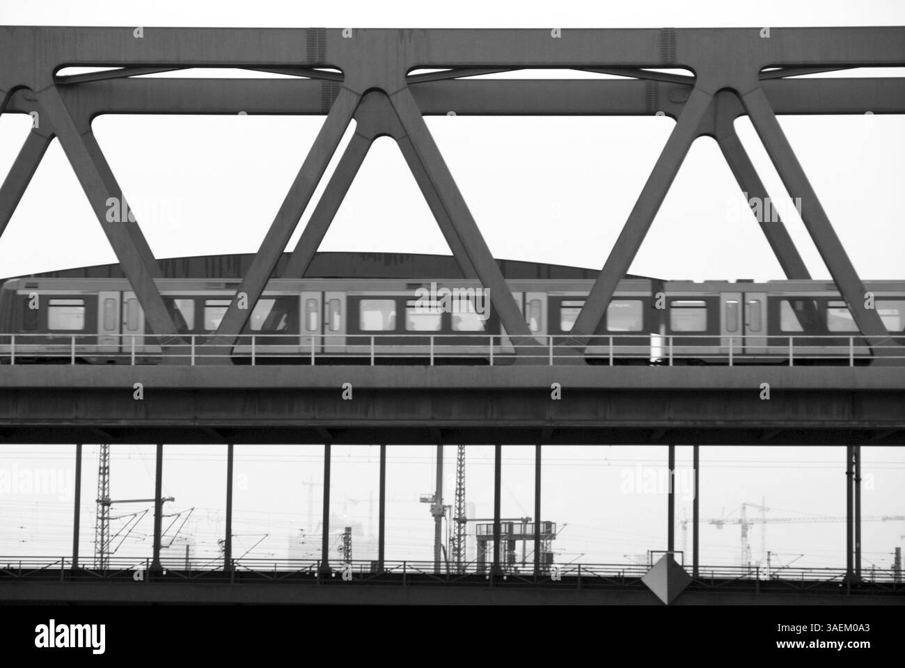Underground on a railway bridge Stock Photo - Alamy