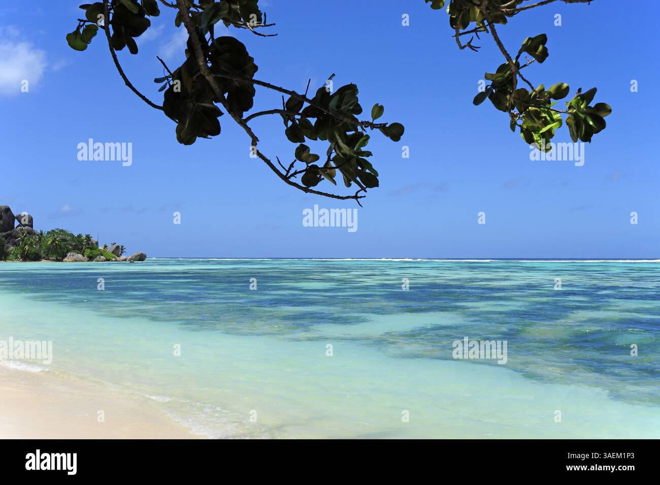 Anse Union Beach, Union Estate National Park, La Digue Island, the ...